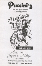 Puccini's Italian Restaurant - proudly presents A La Carte